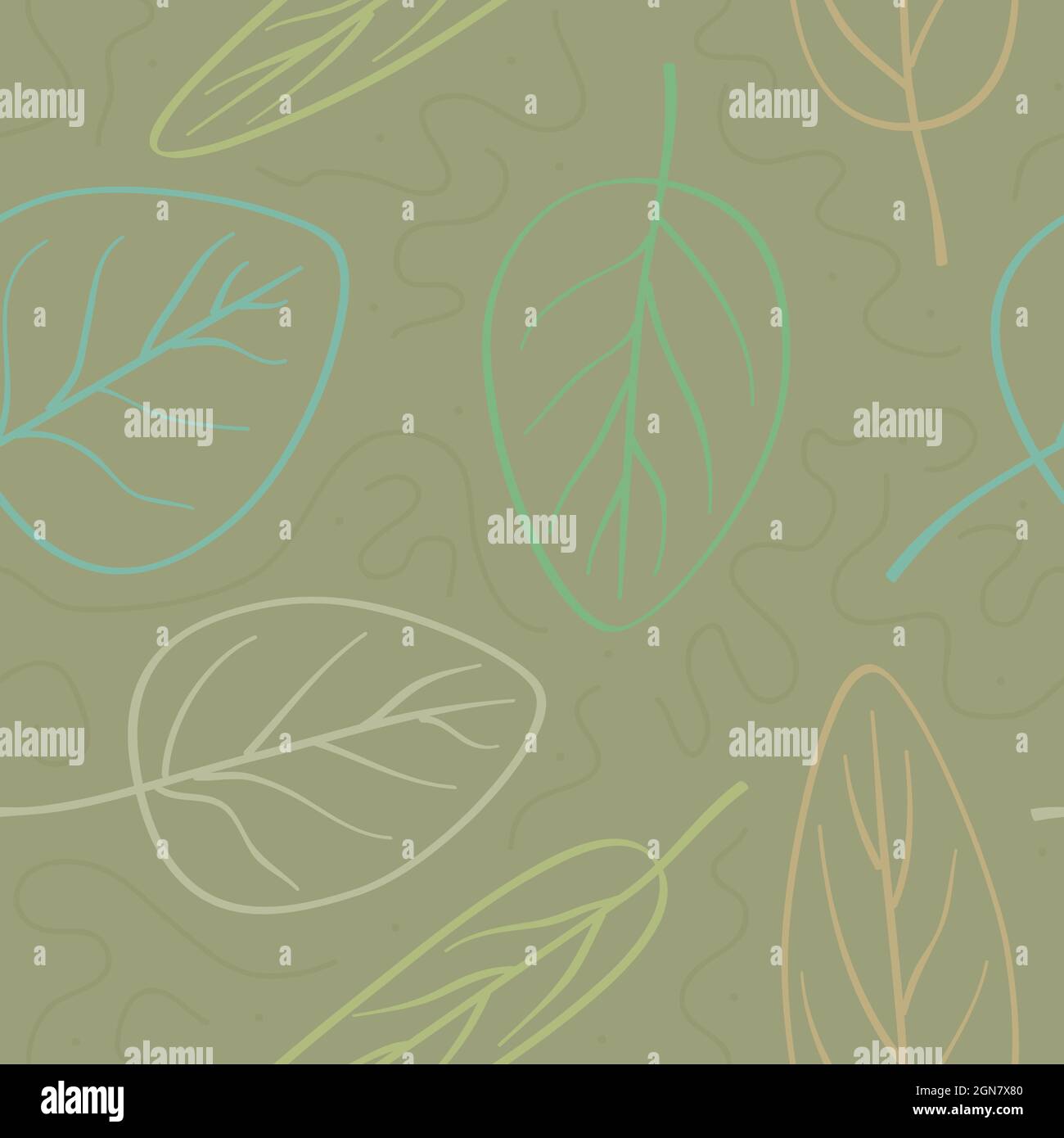 Outline leaves - vector background Stock Vector Image & Art - Alamy