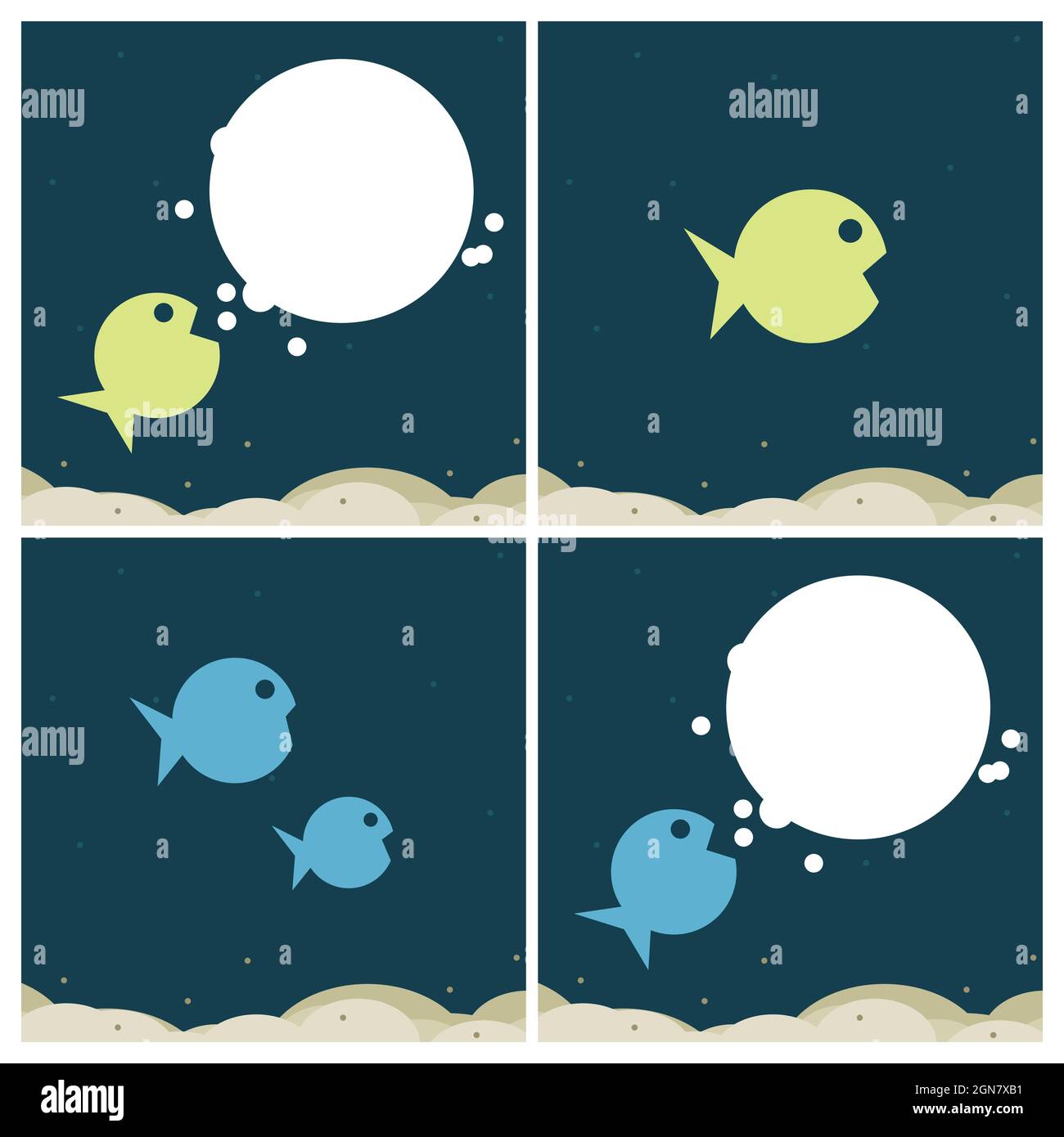 Swimming fish - vector illustration Stock Vector Image & Art - Alamy