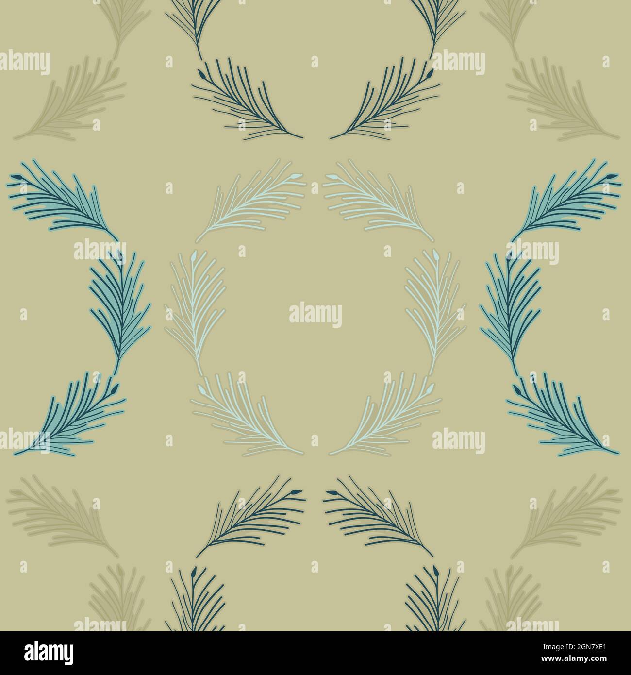 Hand drawn pine wreath - vector background Stock Vector Image & Art - Alamy