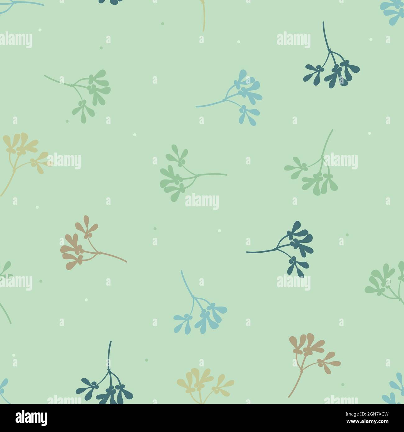 Mistletoe silhouette - vector background Stock Vector Image & Art - Alamy