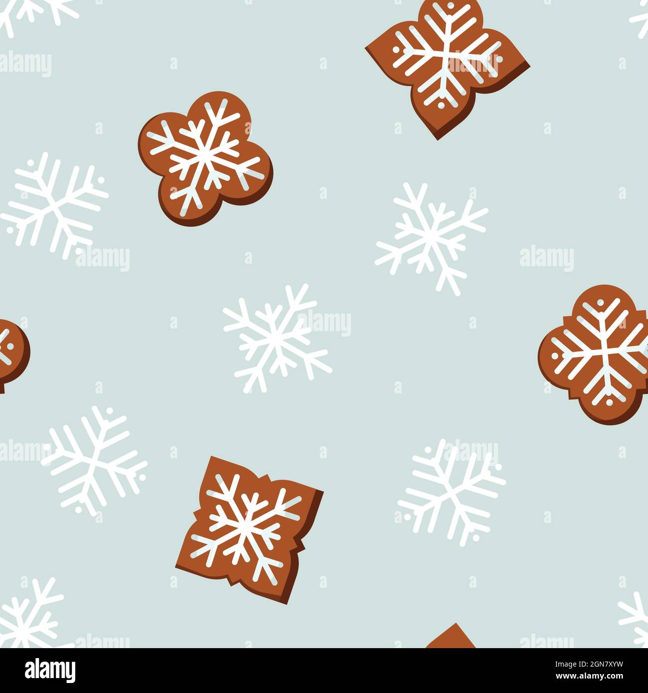 Gingerbread with sugar icing - vector background Stock Vector Image ...