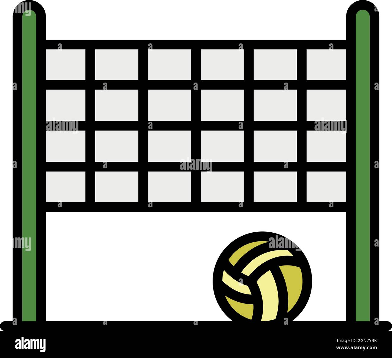 Brazil beach volleyball icon. Outline Brazil beach volleyball vector ...