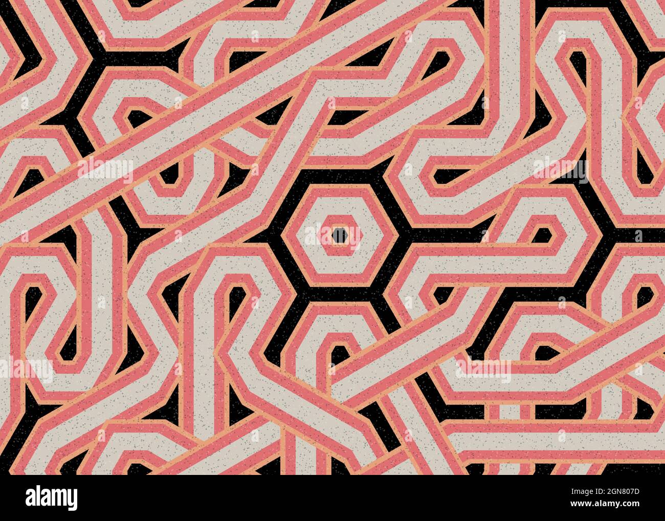 Computer-generated Hexagon Tile Connection art background design ...