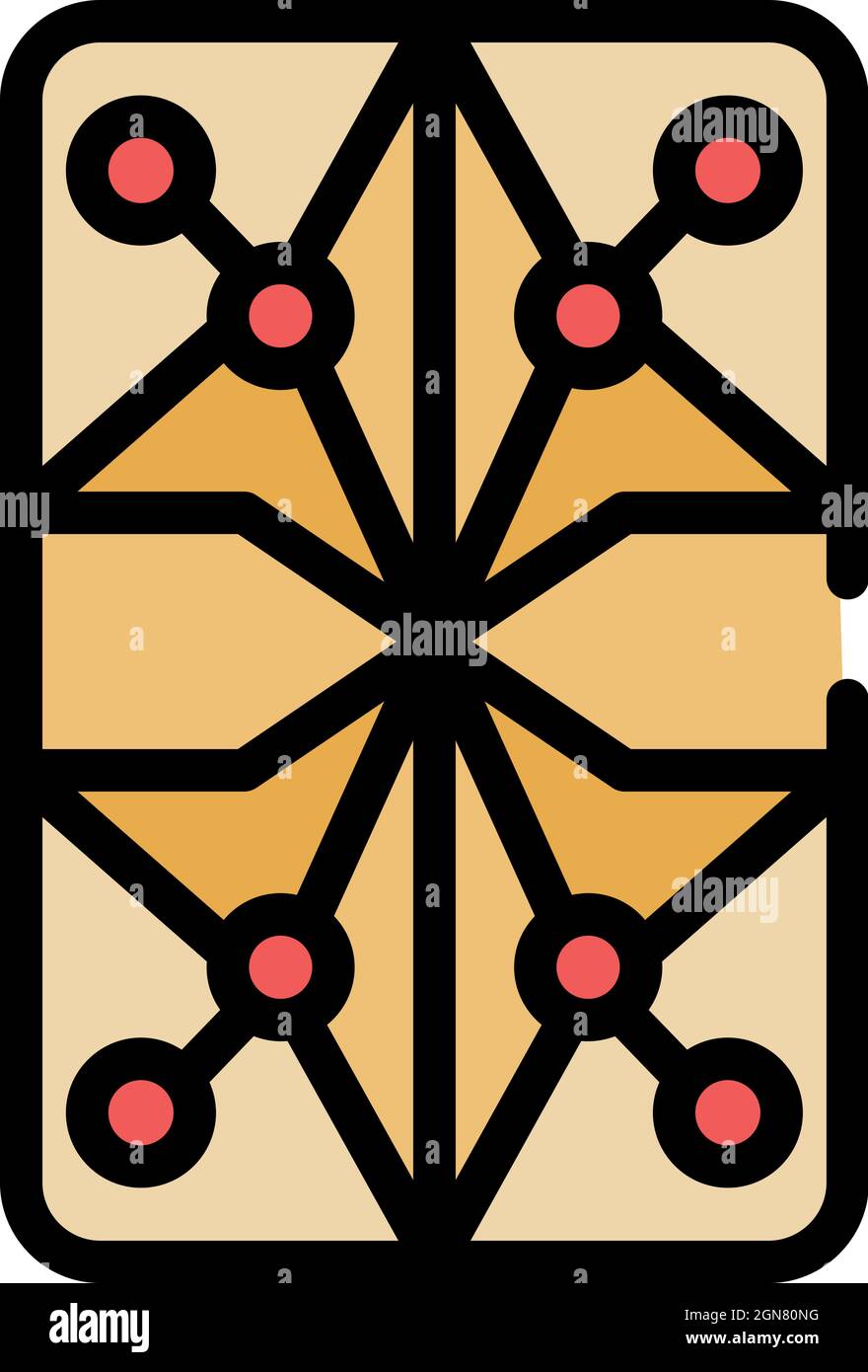 Persian rug icon. Outline persian rug vector icon color flat isolated ...