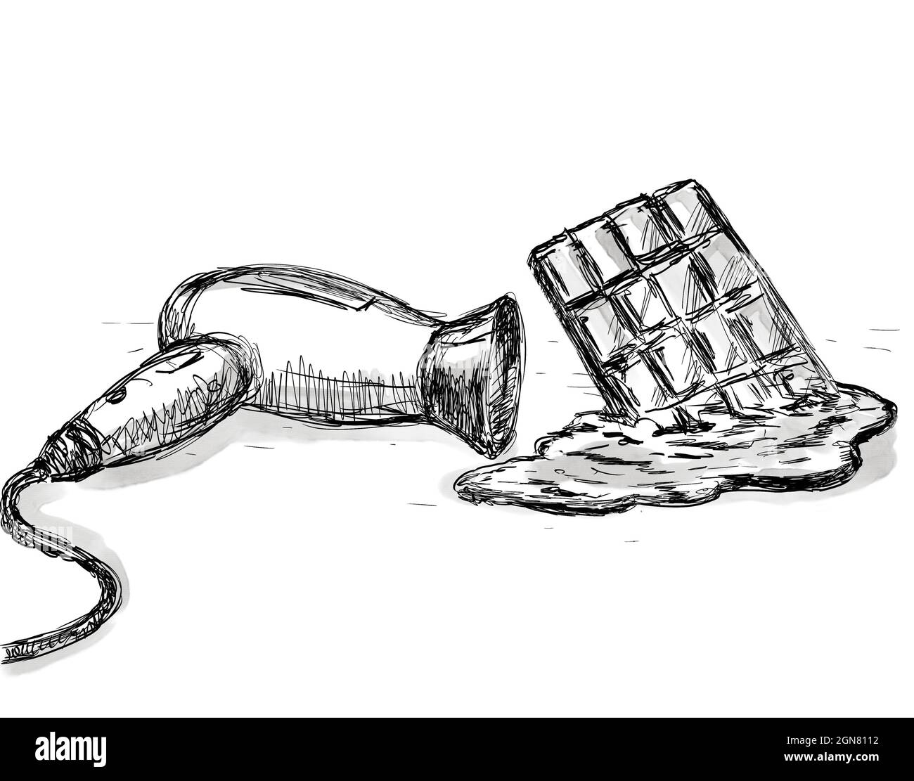 Melted Chocolate Drawing