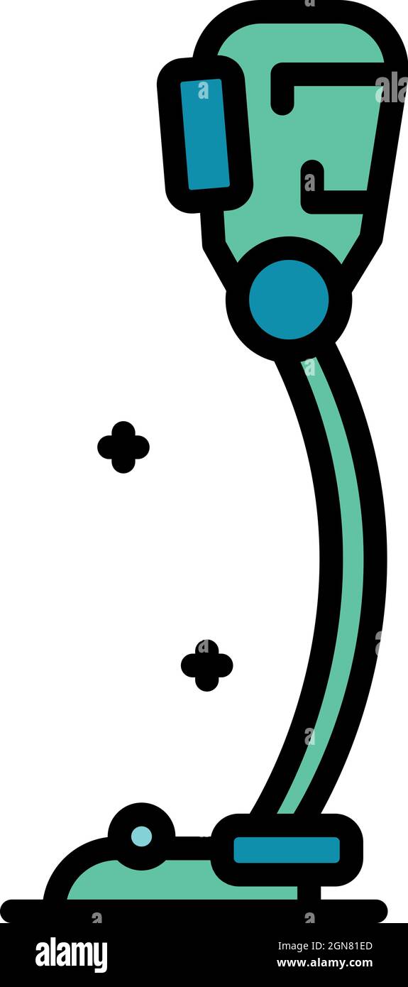 Sports leg prosthesis icon. Outline sports leg prosthesis vector icon ...