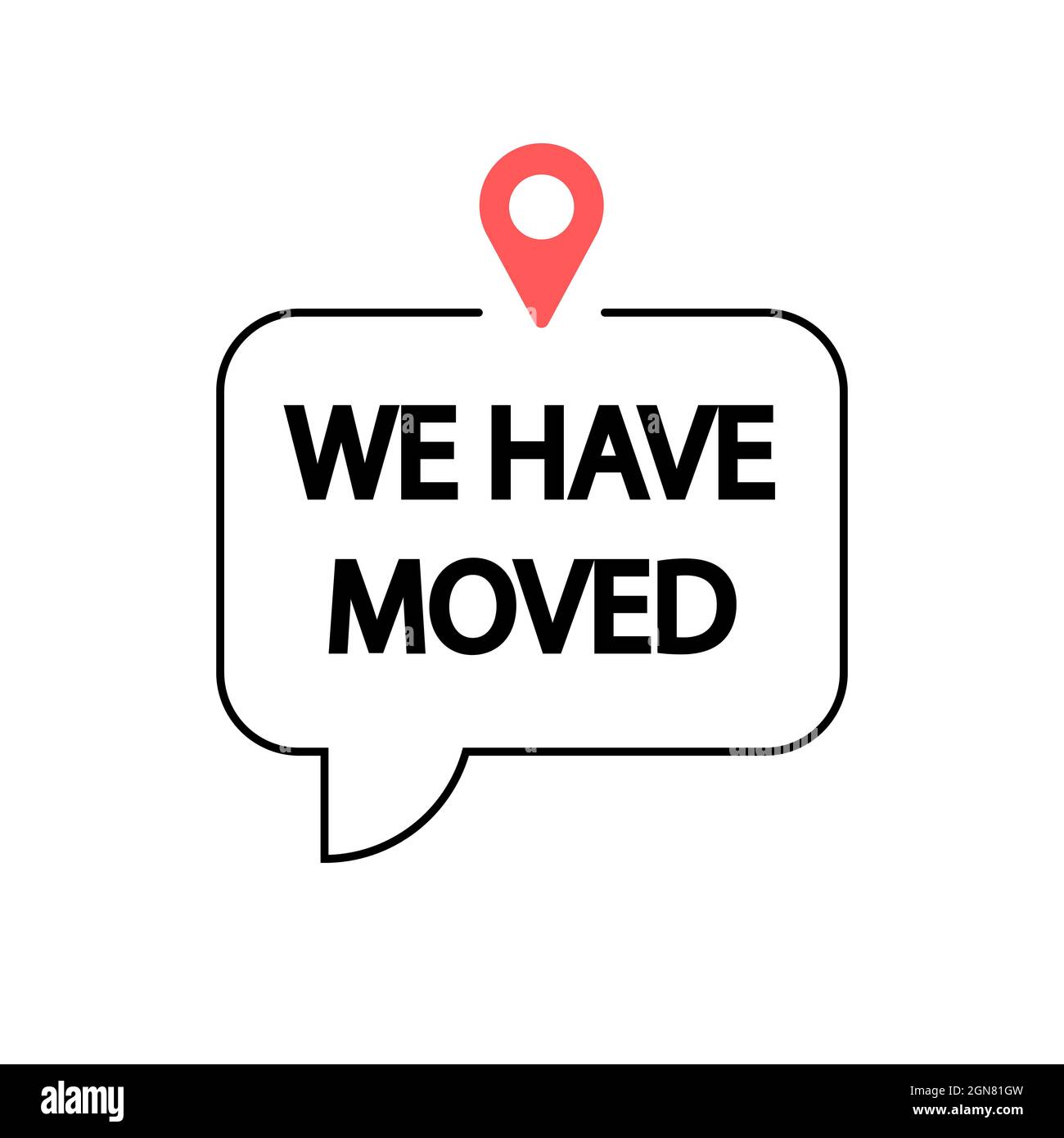 Indicated Place on the Map. We Have Moved Icon Stock Vector Image & Art ...