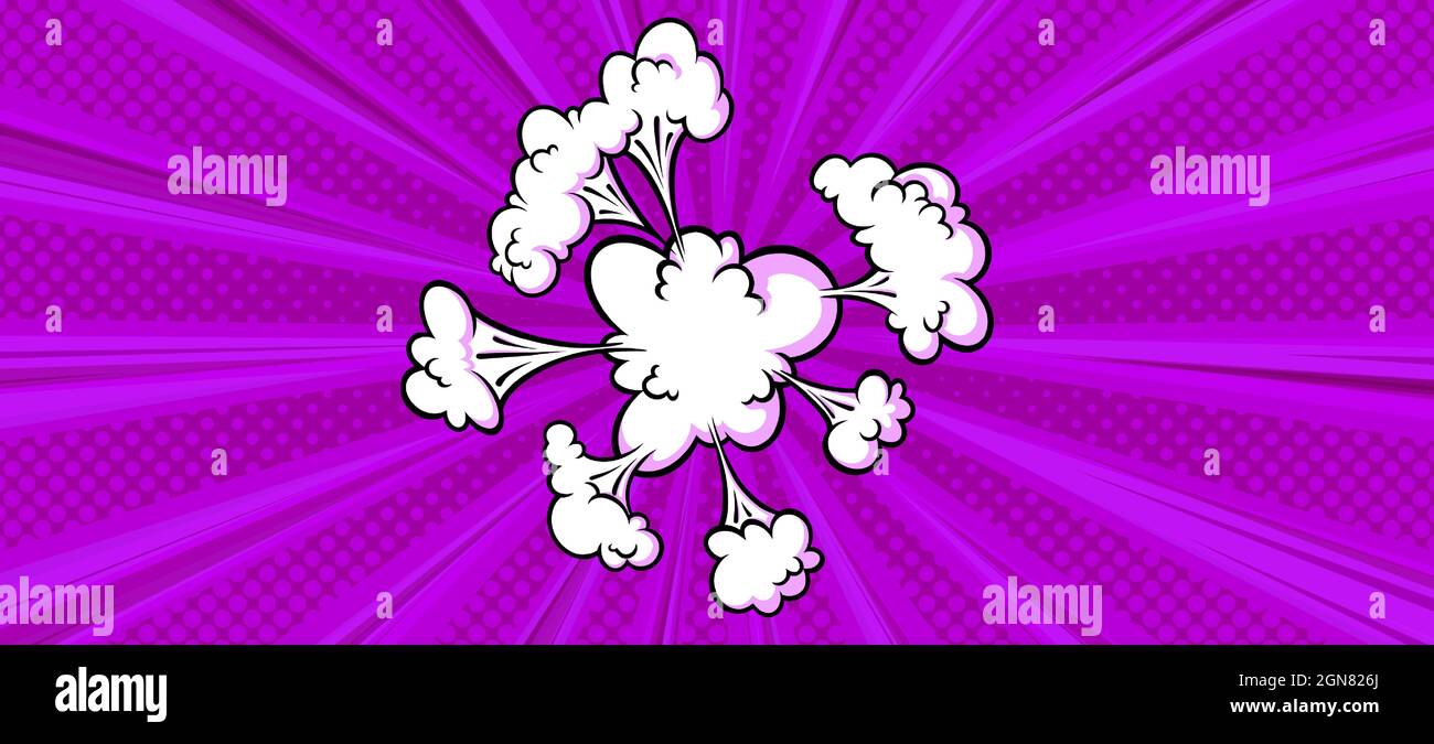 Surprising boom cloud in halftone background for sales and promotions ...