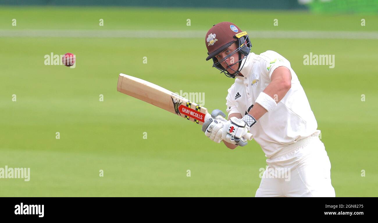 London, UK. 23rd Sep, 2021. Surrey's Jamie Smith batting as Surrey take ...