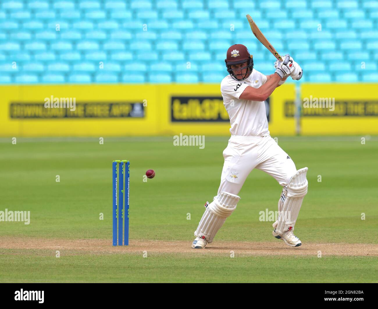 London, UK. 23rd Sep, 2021. Surrey's Jamie Smith batting as Surrey take ...