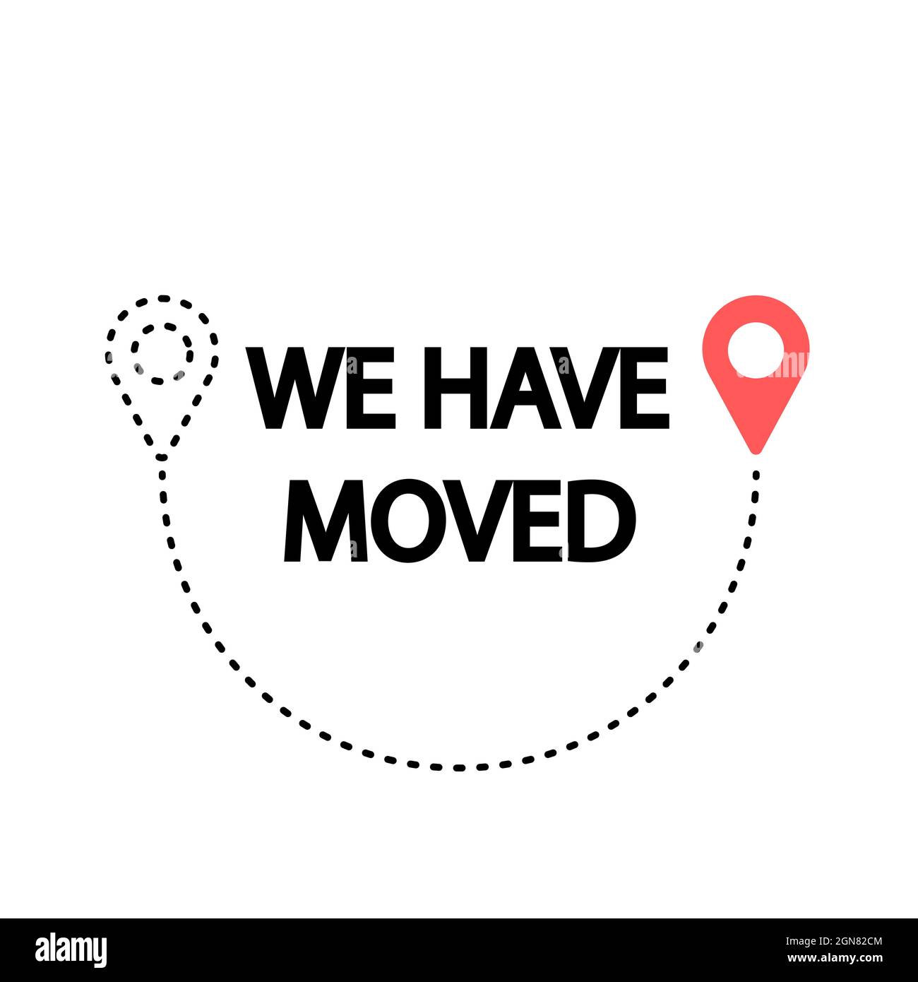 Indicated Place on the Map. We Have Moved Icon Stock Vector Image & Art ...