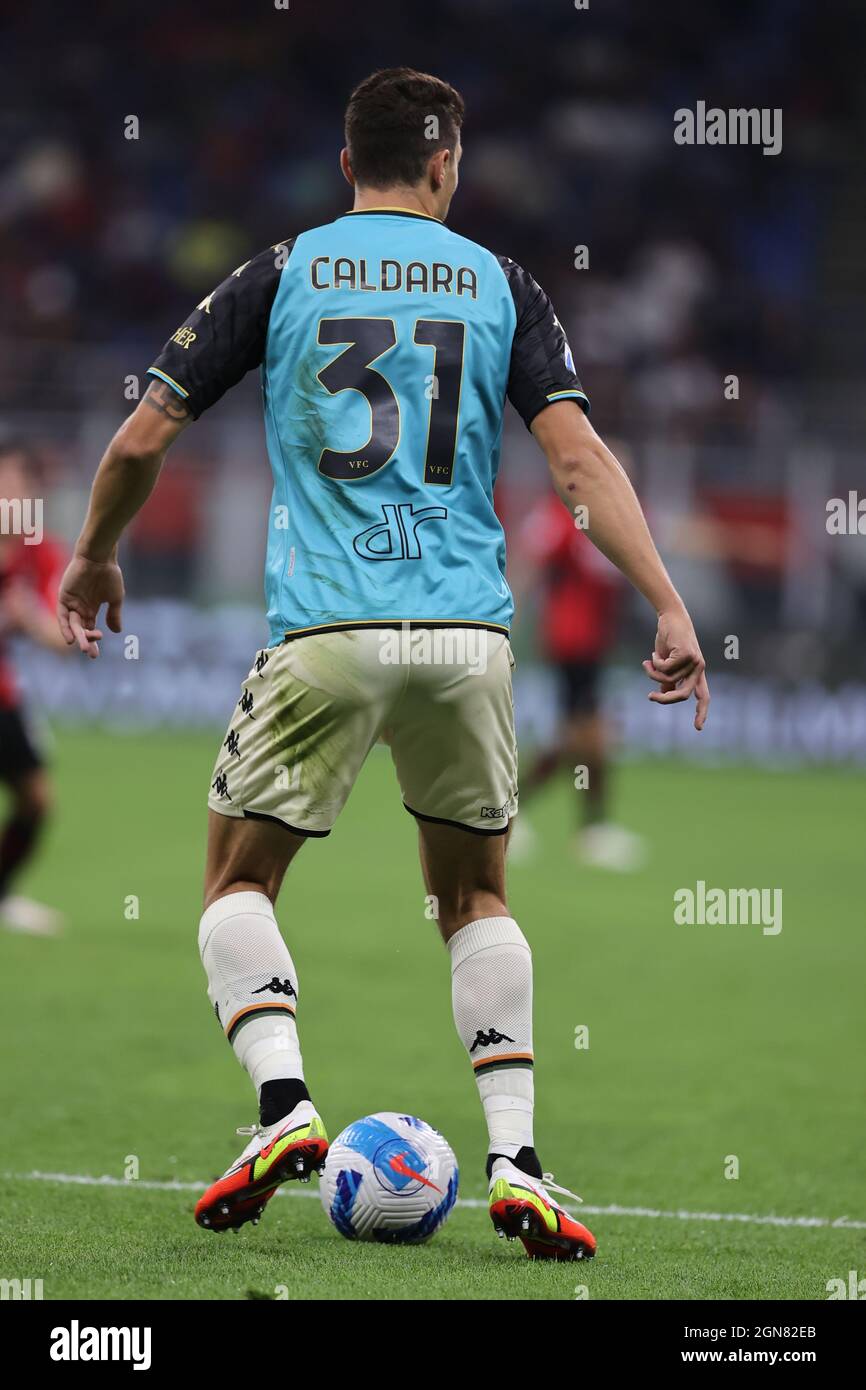 Mattia Calandra of Venezia FC in action during the Serie A 2021/22 ...