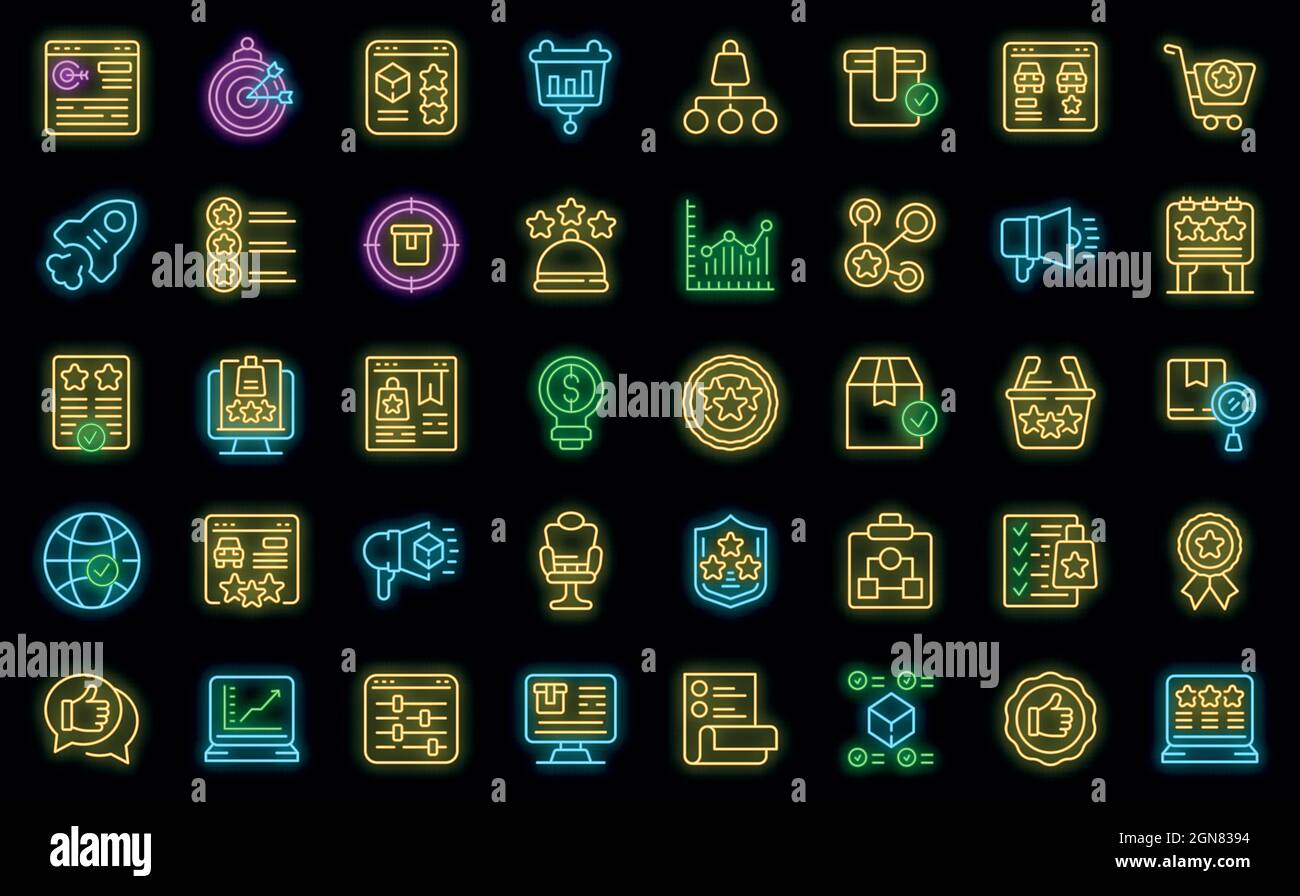 Featured product icons set. Outline set of featured product vector ...