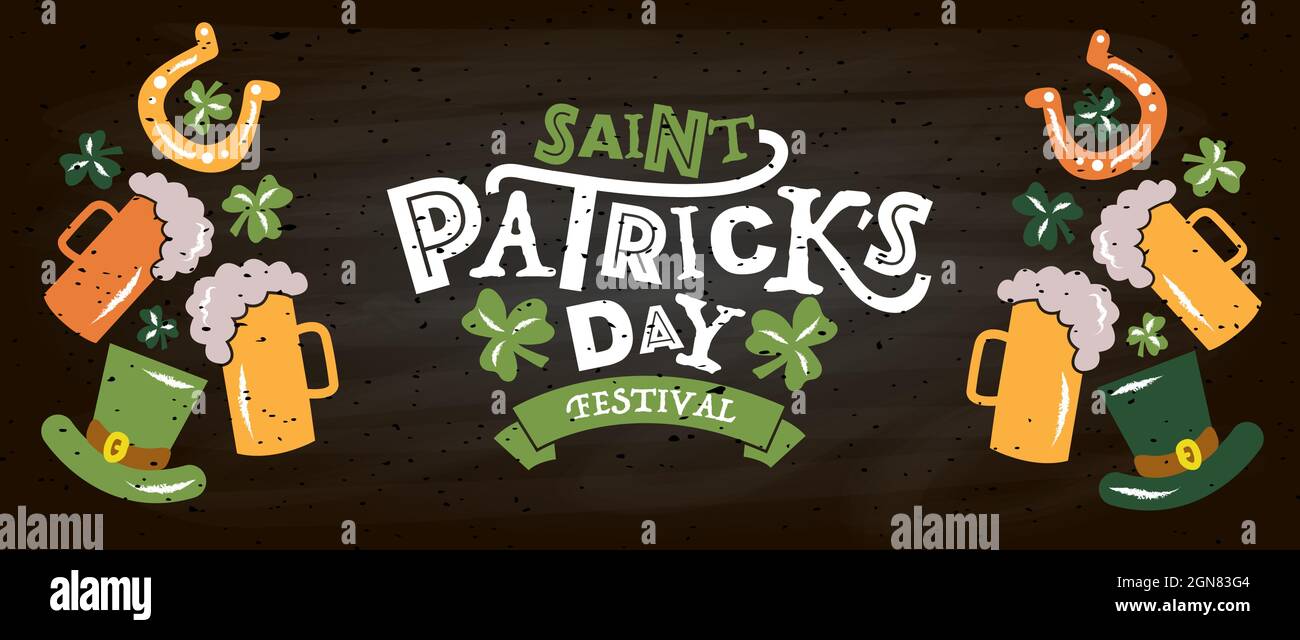 Vector Illustration Of Saint Patricks Day Logotype St Patricks Day