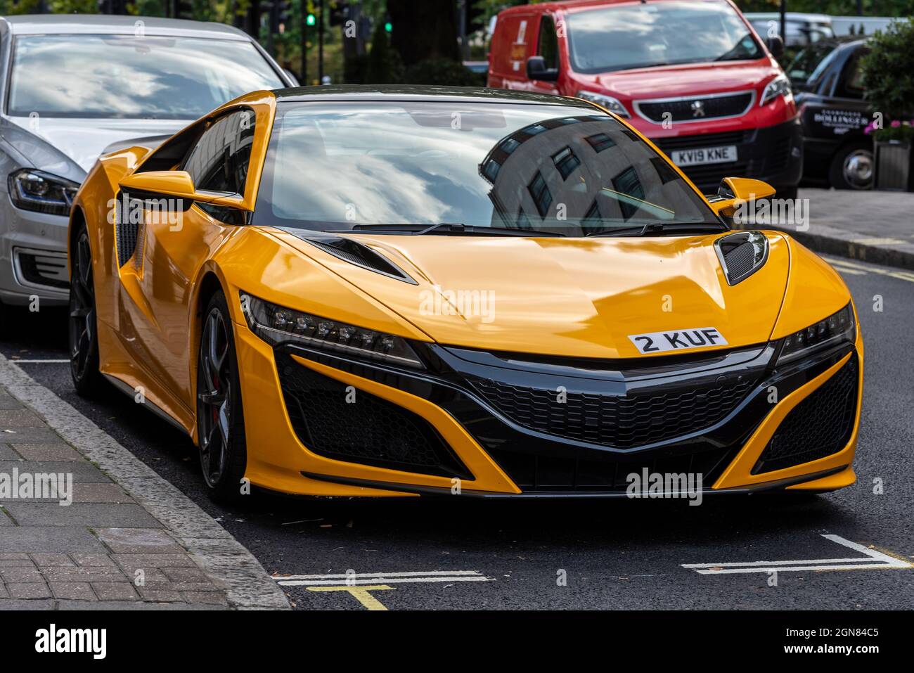 2017 Honda NSX coupe sports car. Second generation NSX, branded Acura ...