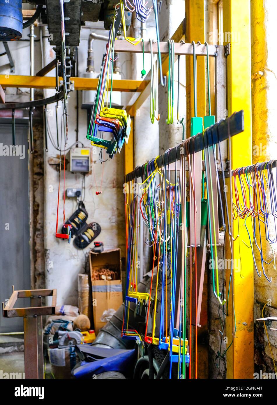 An interior view of Portland Works, Sheffield, a former cutlery maker ...