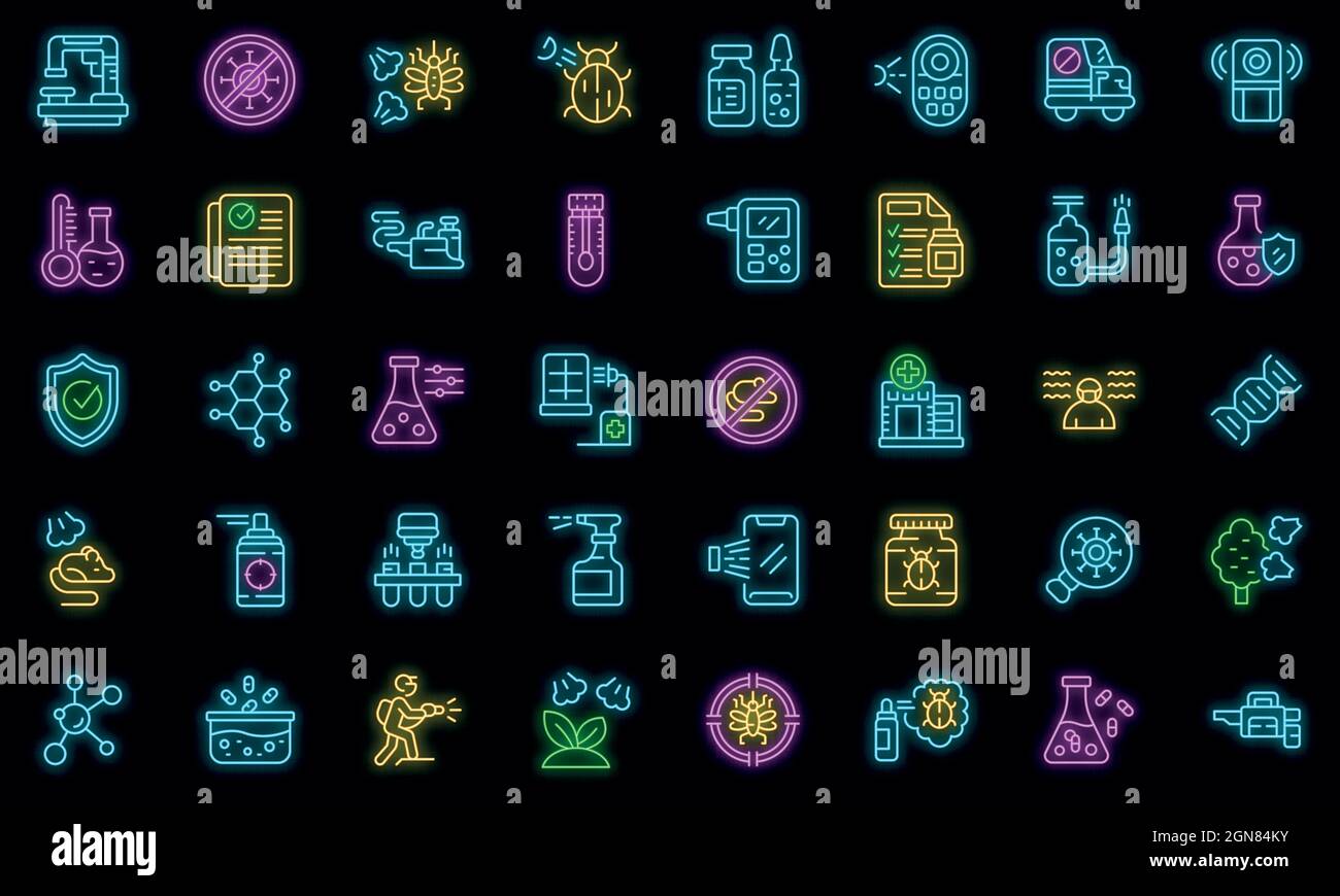 Chemical control icons set outline vector. Quality test. Water safety ...
