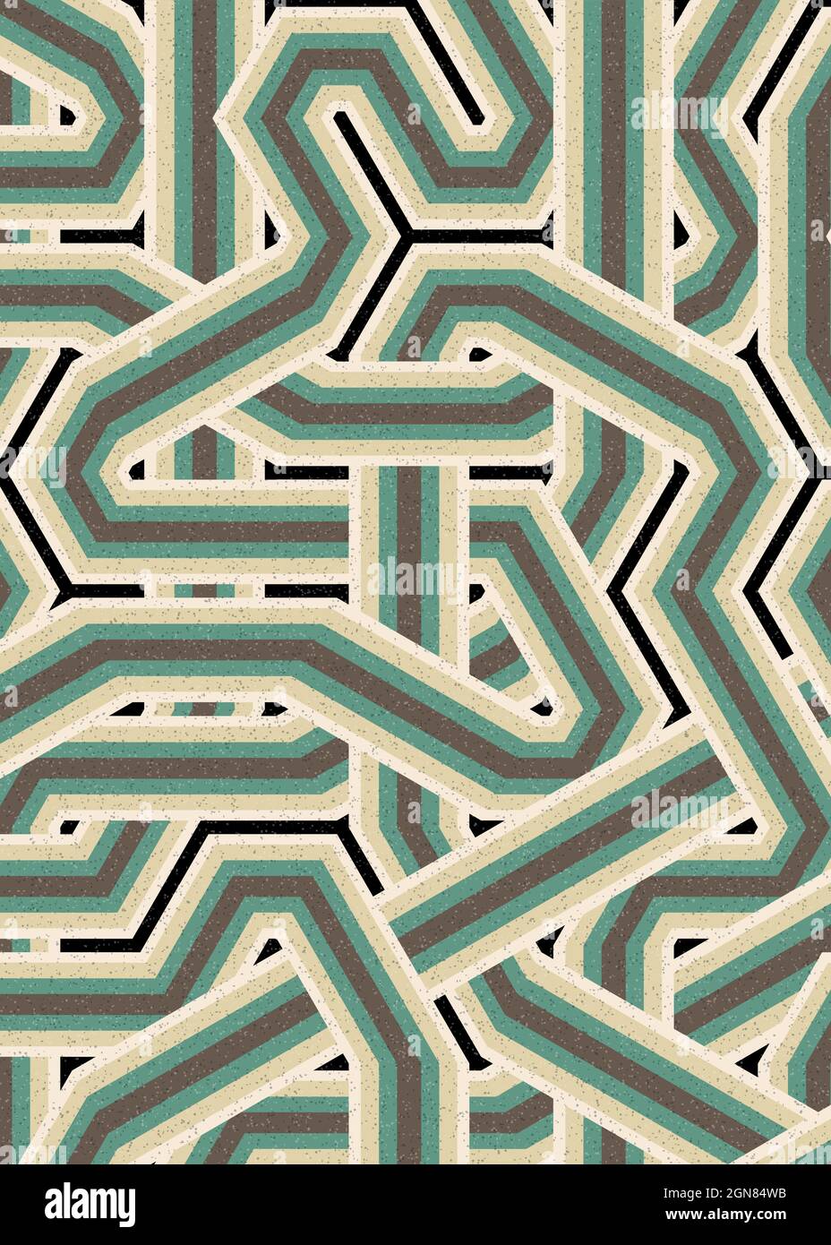 Computer-generated Hexagon Tile Connection art background design ...