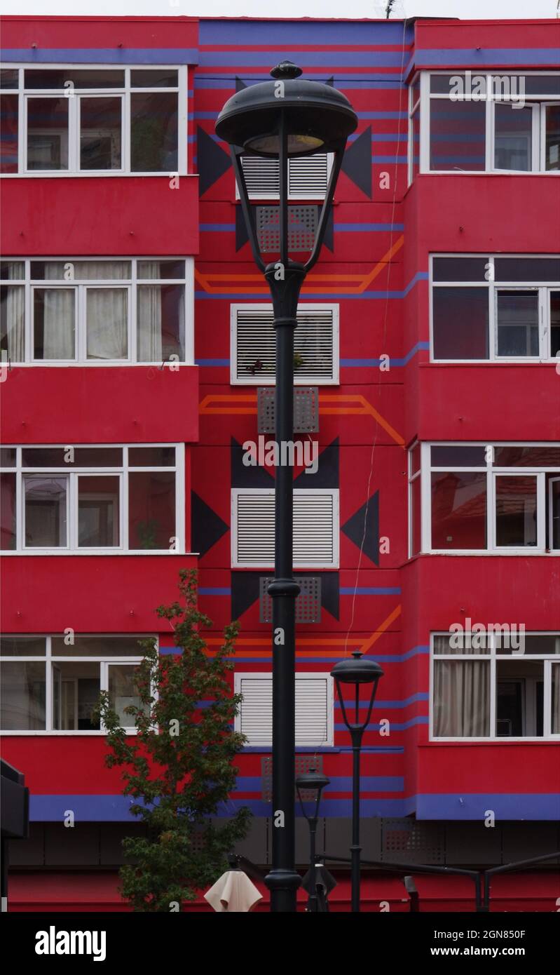 Beautiful red building tirana hi-res stock photography and images - Alamy