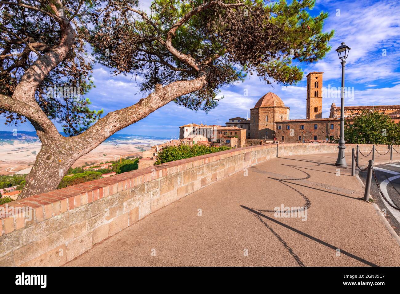 Volterra, Tuscany. Panoramic view of Volterra - medieval Tuscan town ...