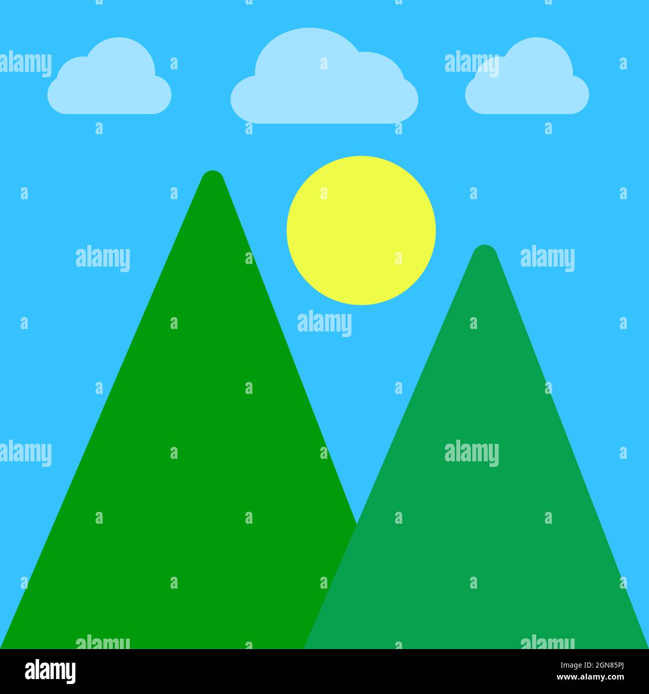 scenery mountain vector Illustration, gallery design Stock Vector Image ...