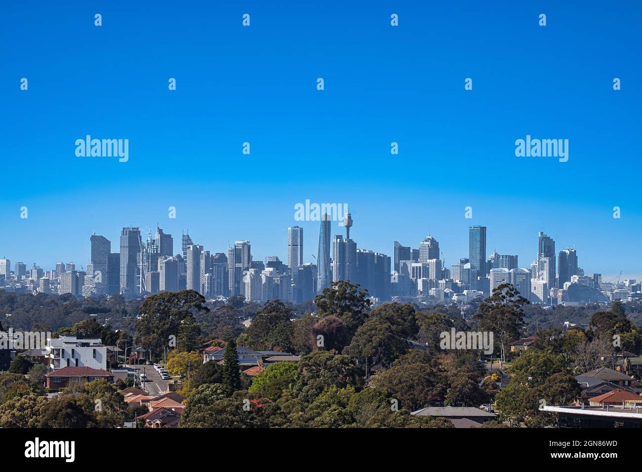 Scenic shot of the cityscape of Sydney, Australia, with skyscrapers and ...