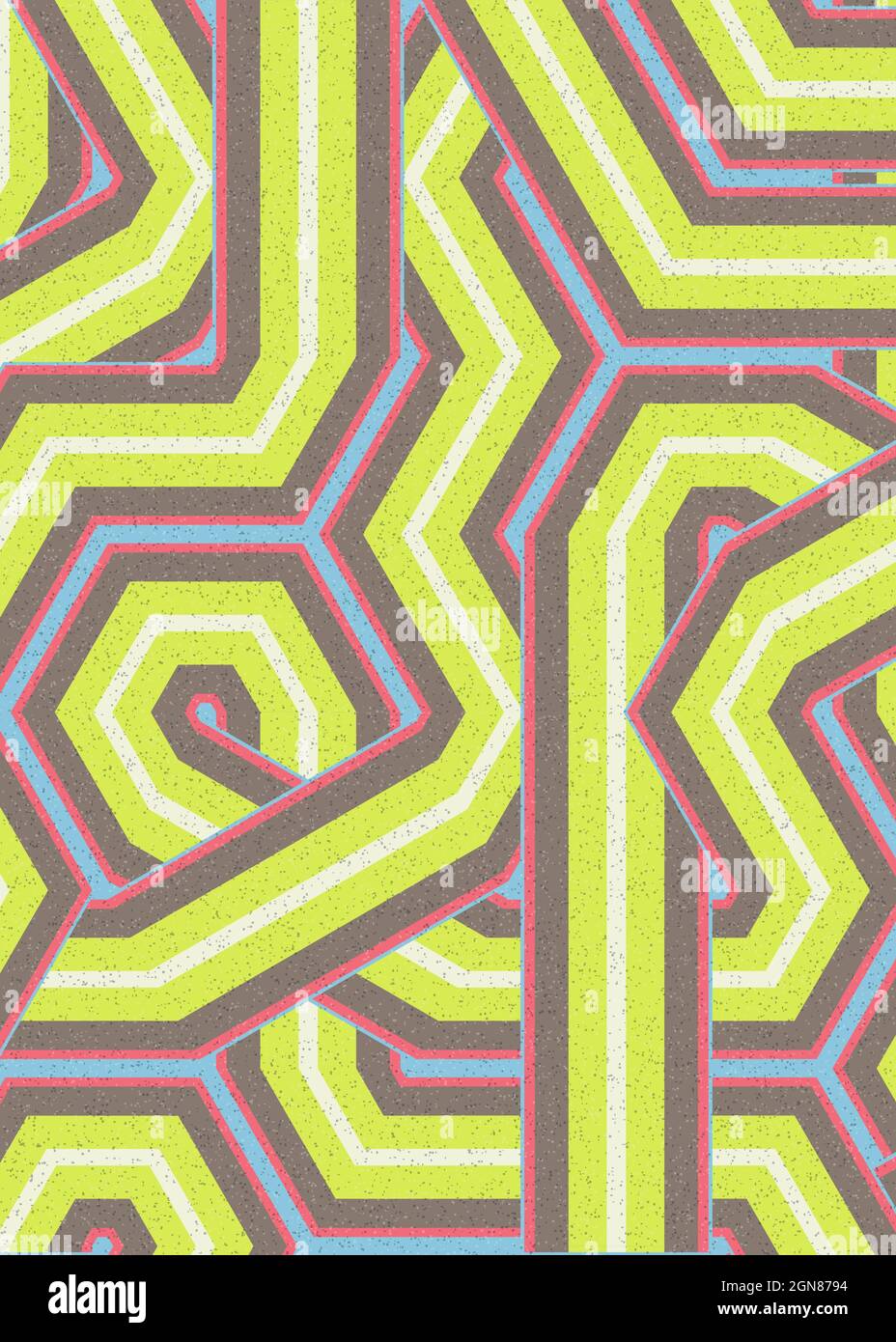 Computer-generated Hexagon Tile Connection art background design ...