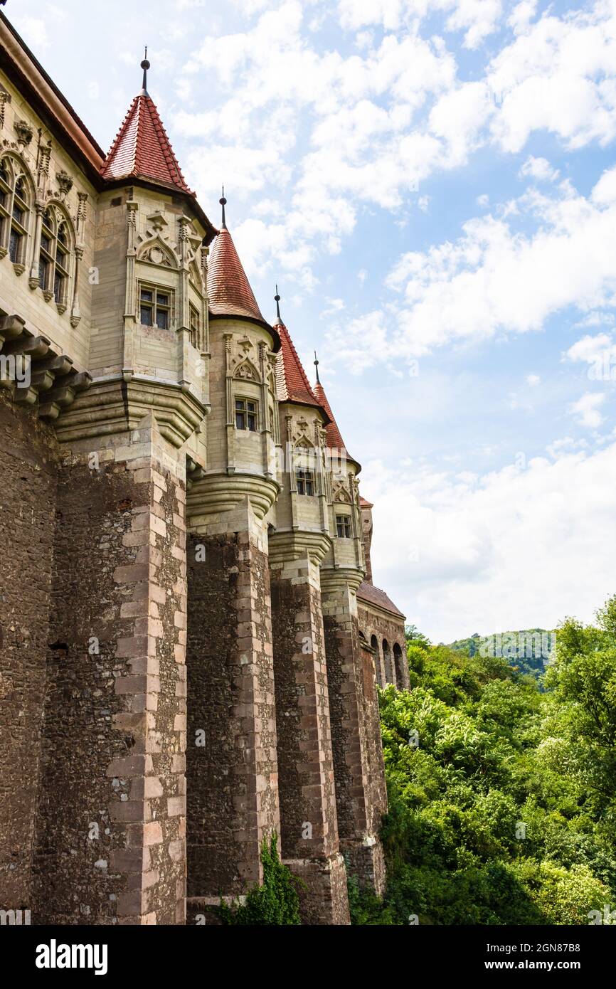 Corvin Castle, a gothic castle in Transylvania, Romania Stock Photo - Alamy