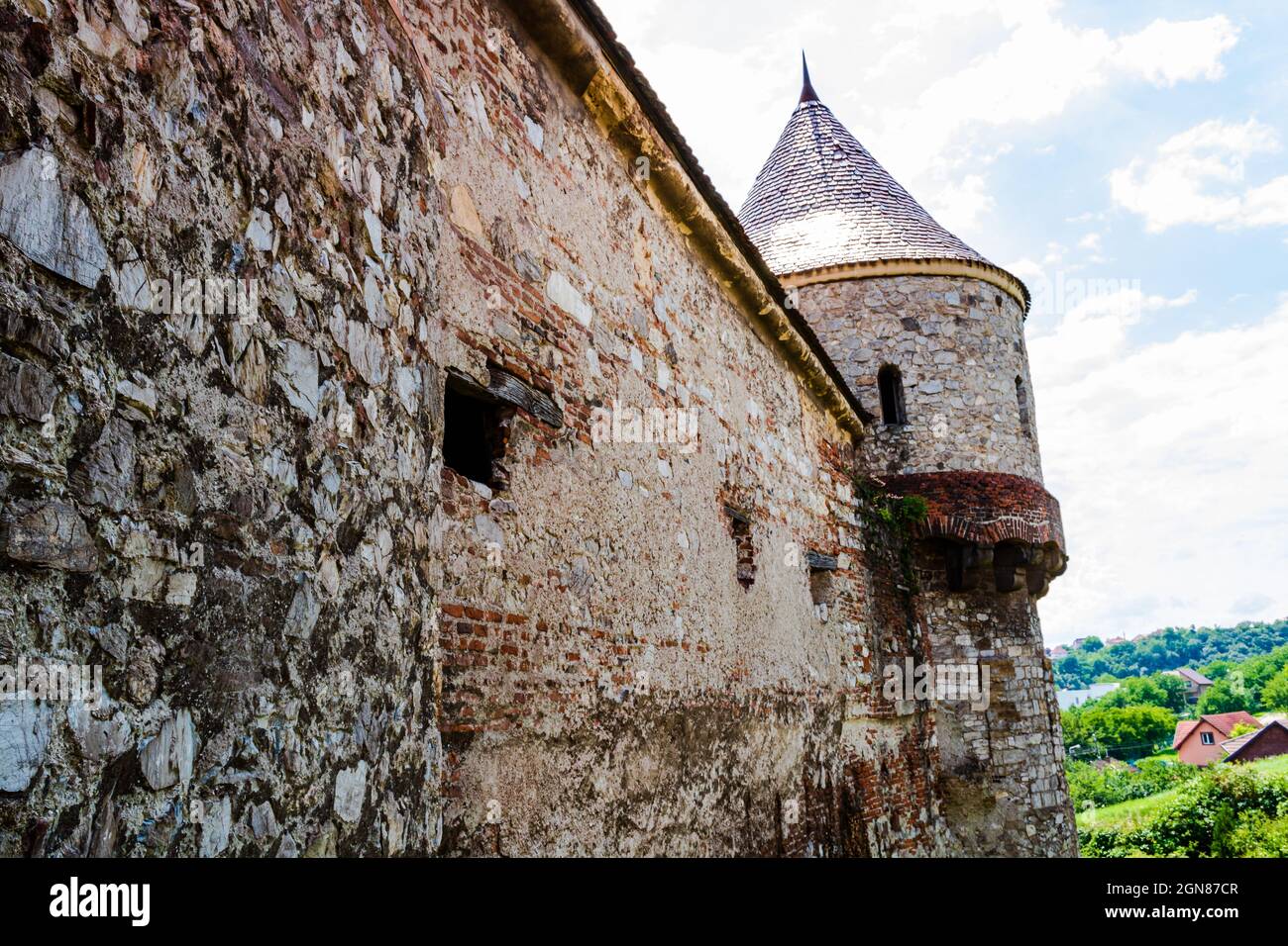 Corvin Castle, a gothic castle in Transylvania, Romania Stock Photo - Alamy