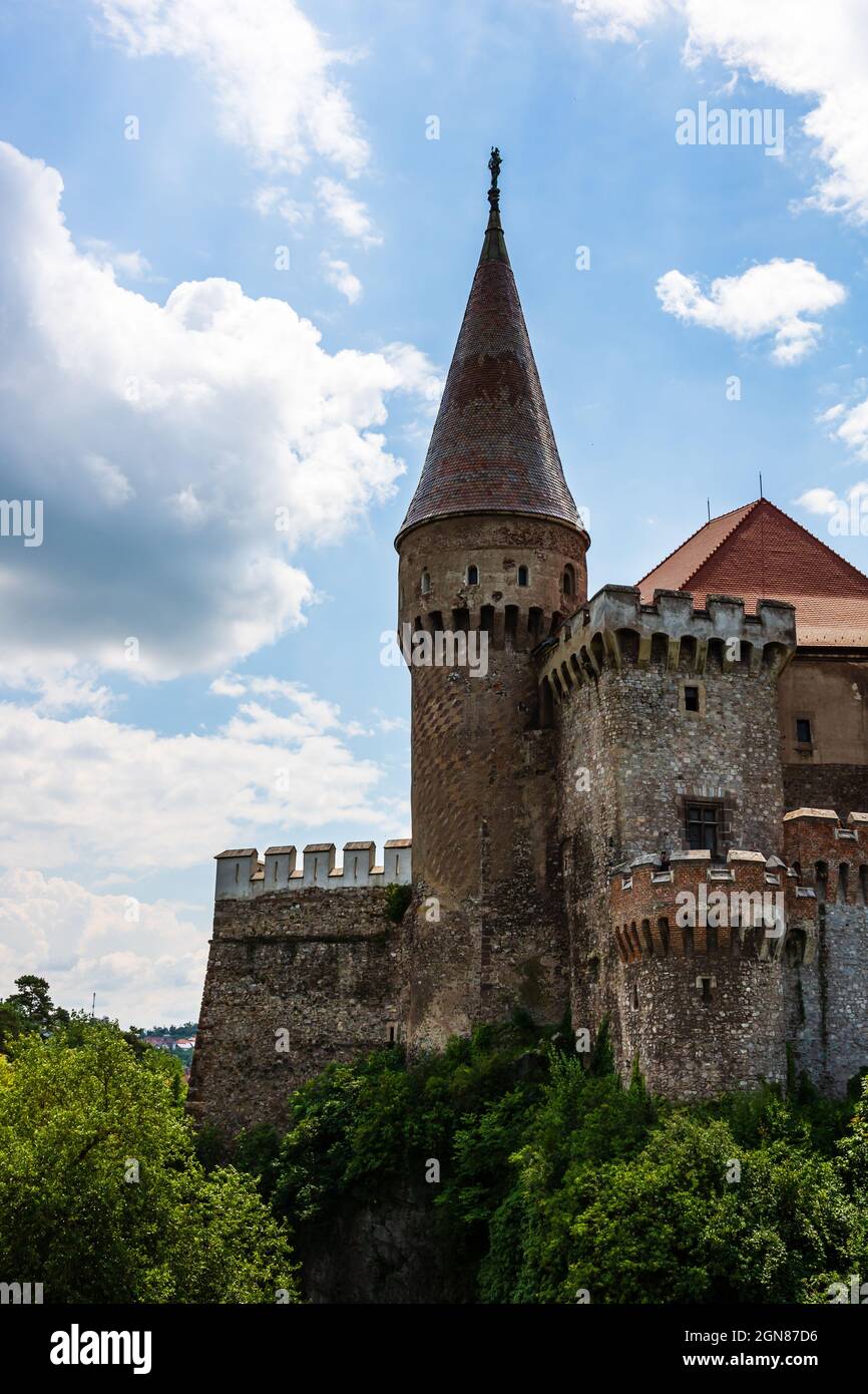 Corvin Castle, a gothic castle in Transylvania, Romania Stock Photo - Alamy
