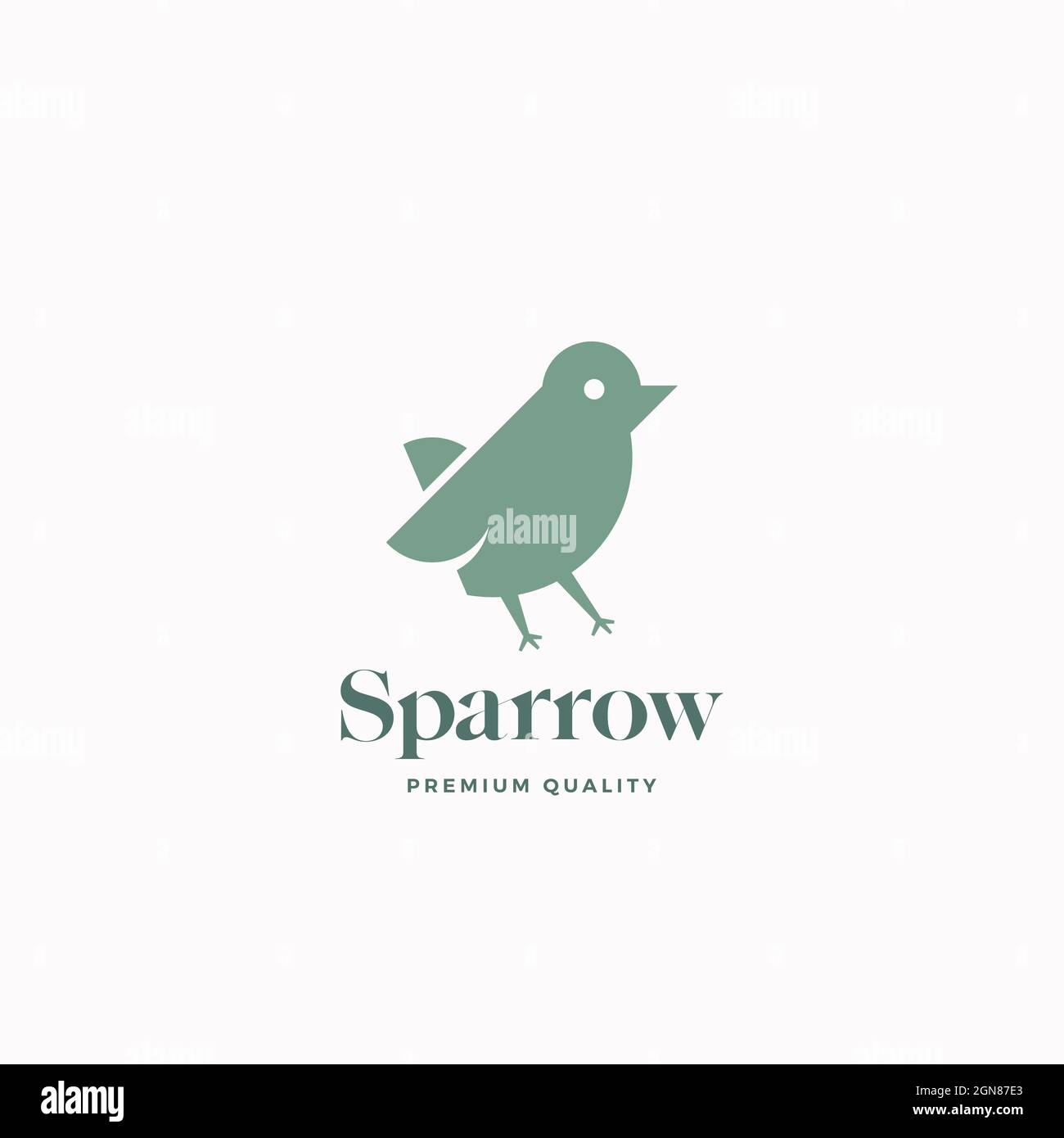 Flat Style Abstract Vector Sparrow Sign, Symbol or Logo Template ...