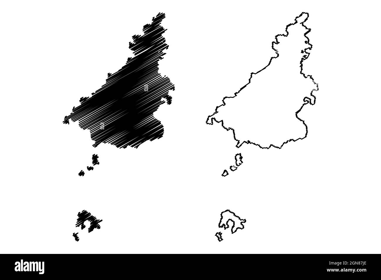 Datia district (Madhya Pradesh State, Gwalior division, Republic of ...