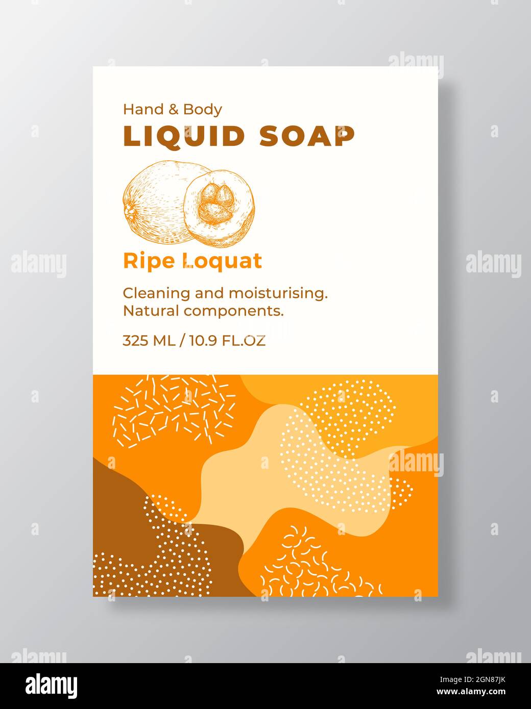 Liquid Soap Package Label Template. Abstract Shapes Camo Background ...