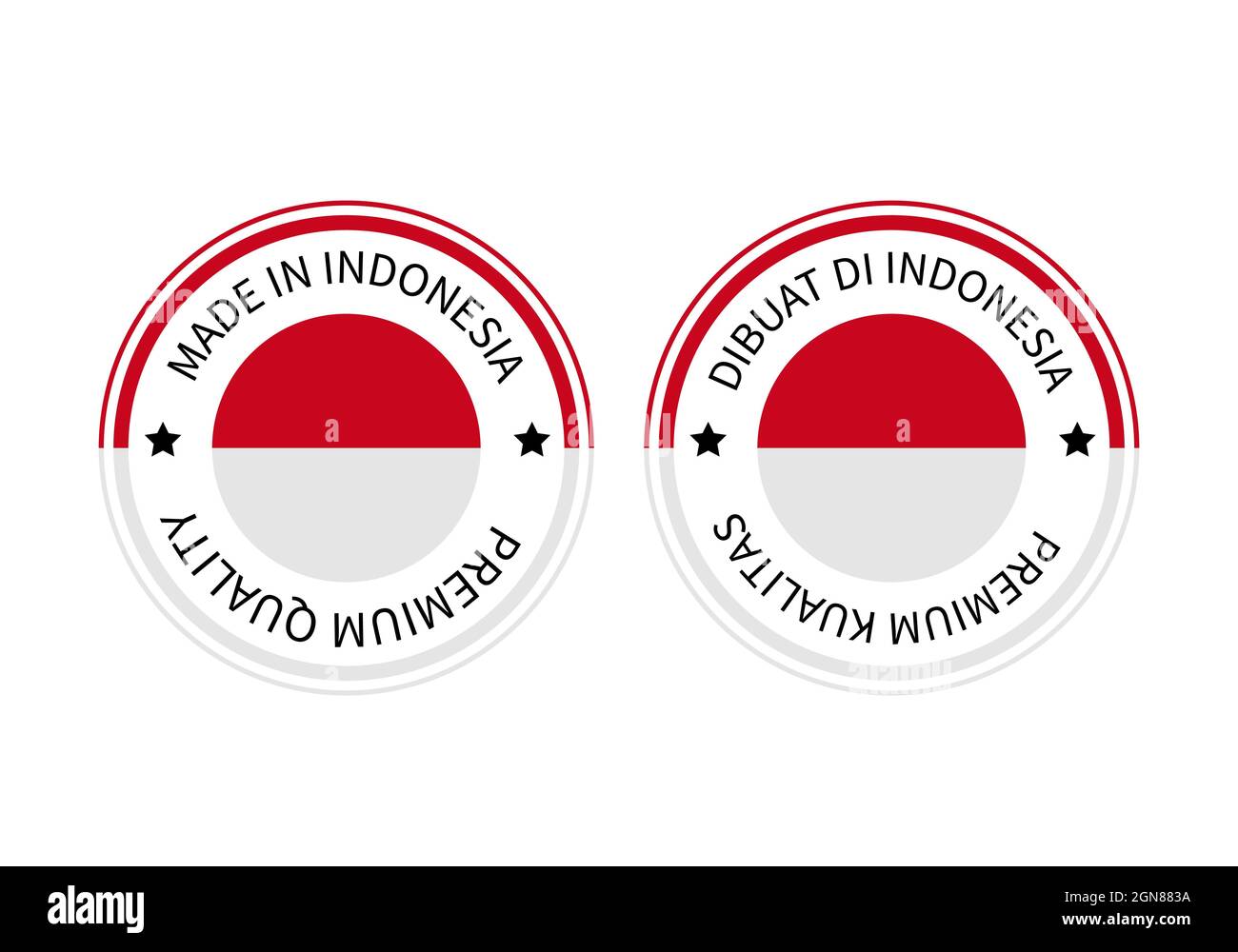 Made in indonesia label Stock Vector Images - Alamy