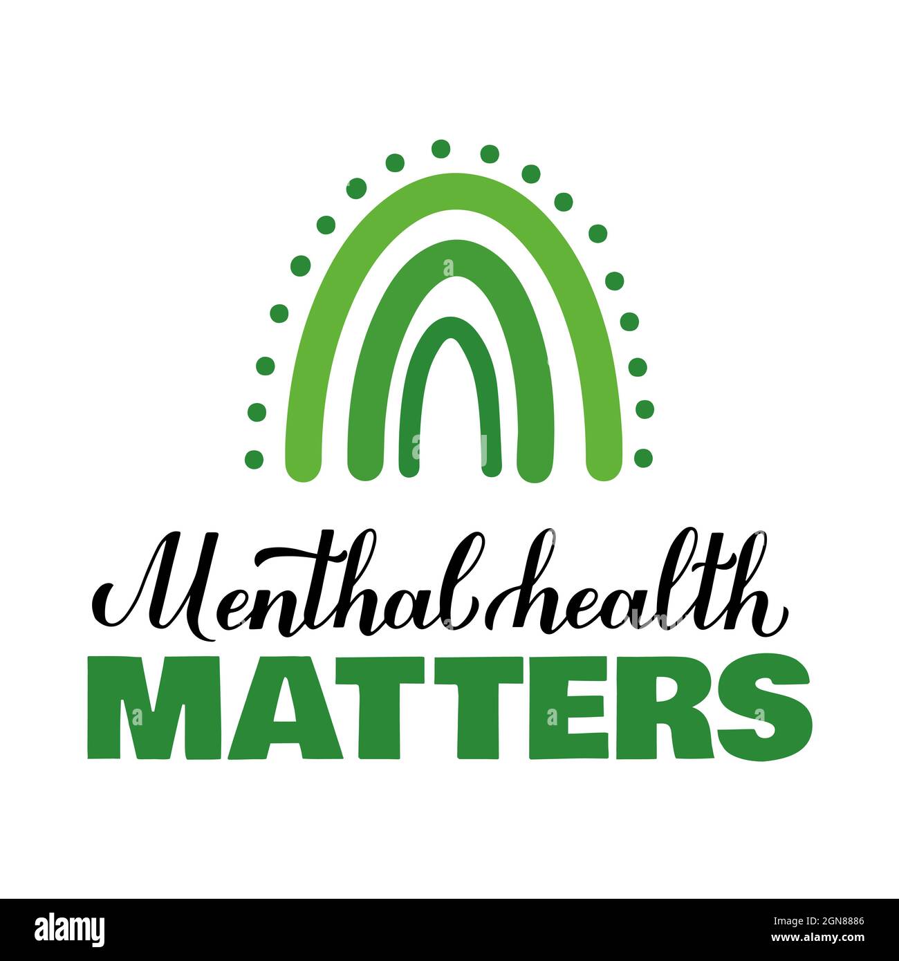 Mental Health Matters calligraphy hand lettering. Inspirational quote ...