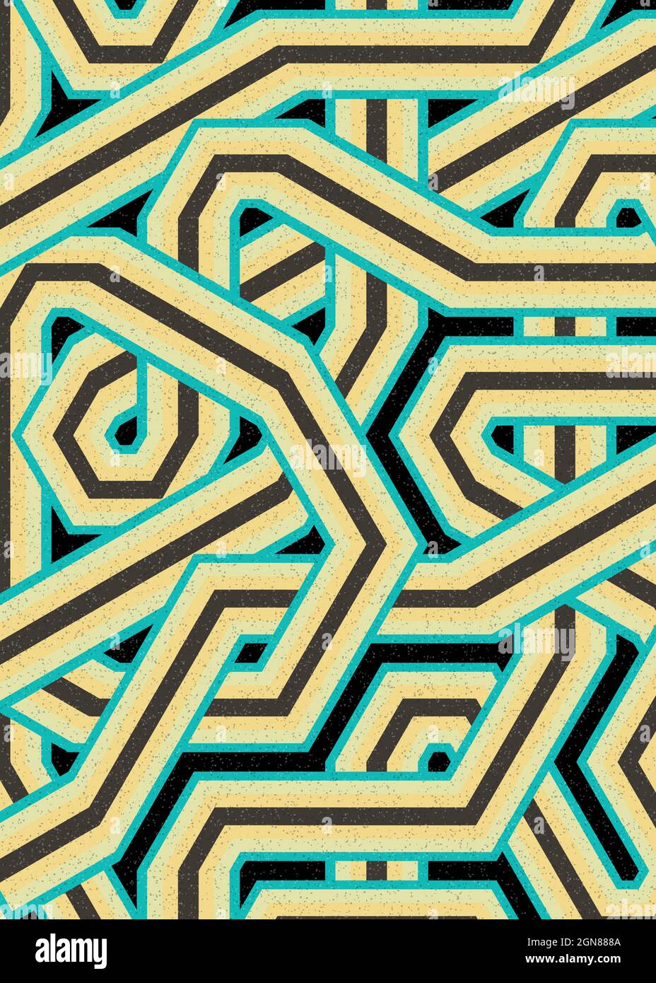 Computer-generated Hexagon Tile Connection art background design ...