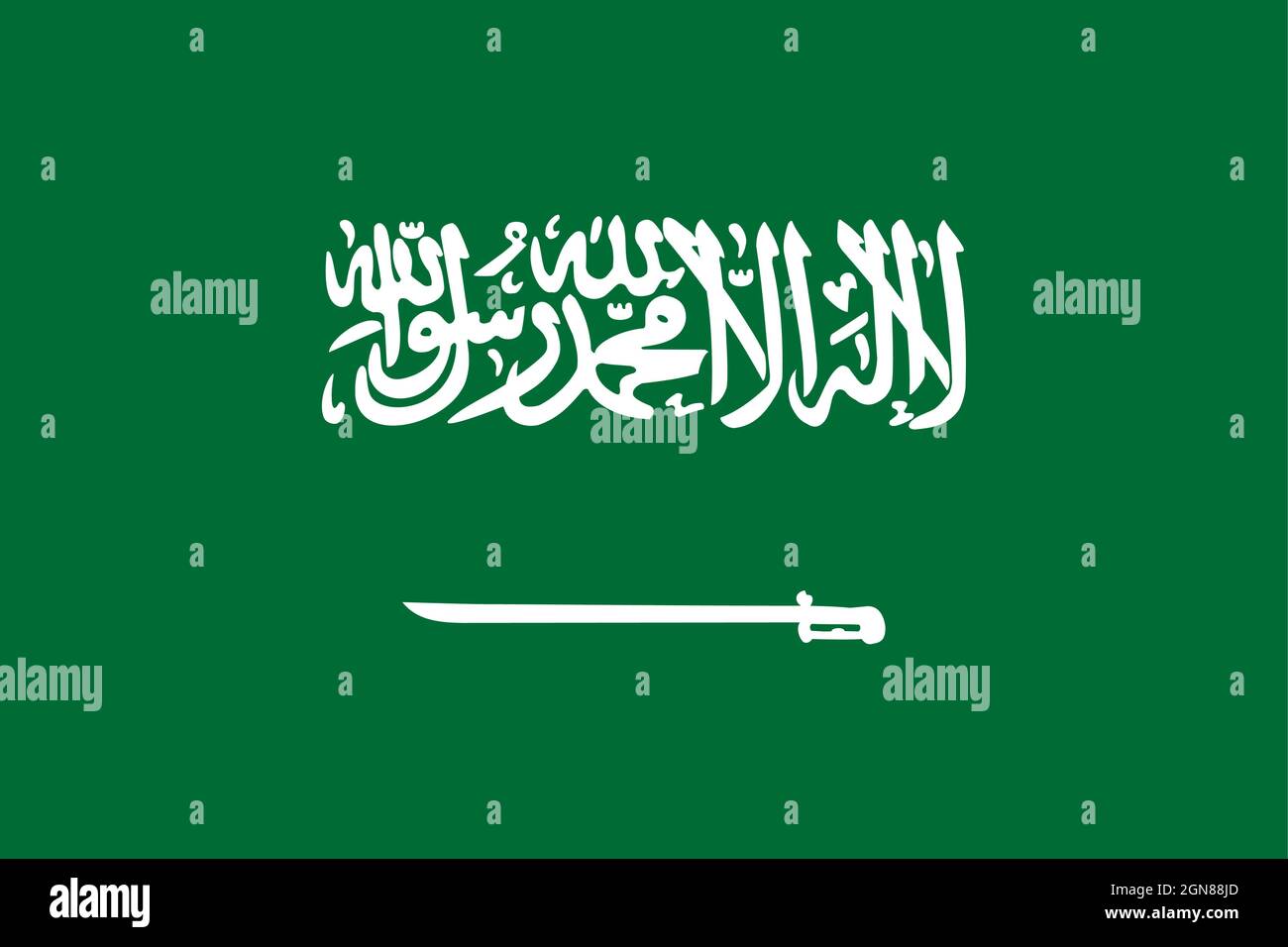 National Flag Kingdom of Saudi Arabia (KSA) - vector Stock Vector Image ...