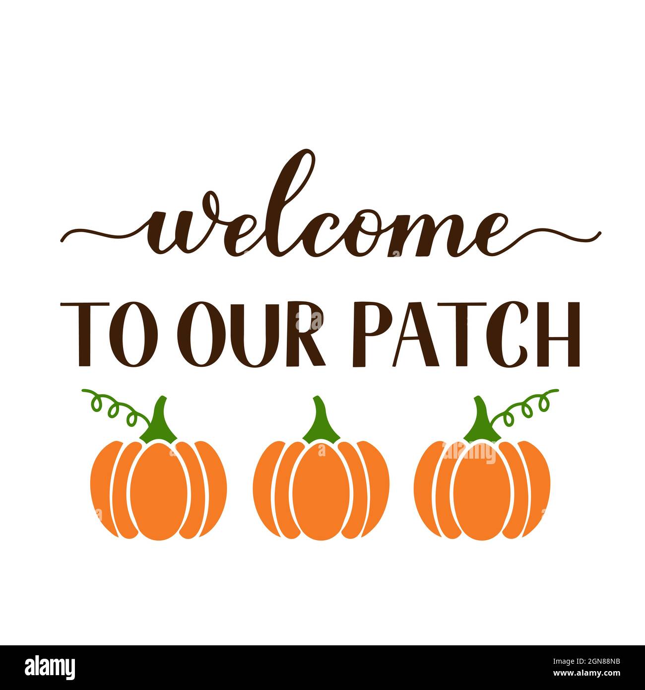Welcome to our patch calligraphy lettering with hand drawn pumpkin ...