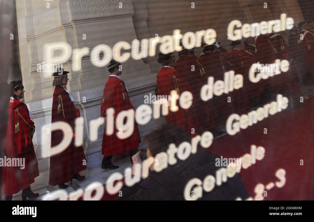 Rome Italy, 26/01/2012: Magistrates prepare for the inauguration of the ...