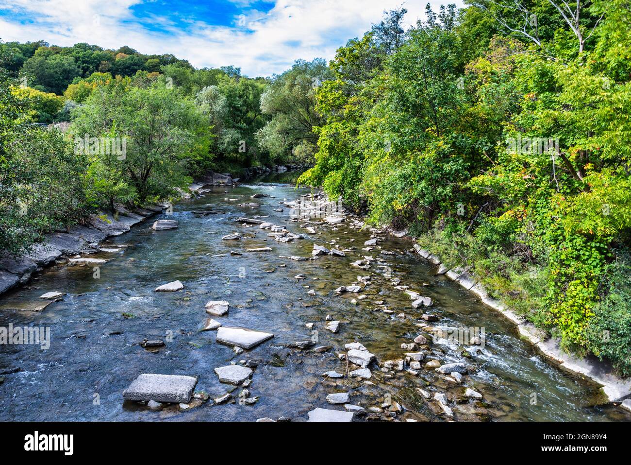 Water flowing in the Don River in Toronto Canada Stock Photo - Alamy