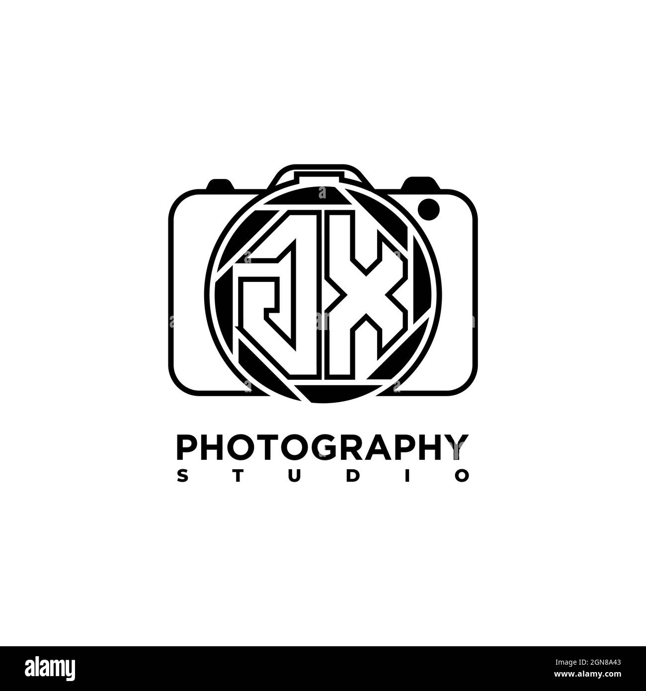 GX Logo letter Geometric Photograph Camera shape style template vector ...