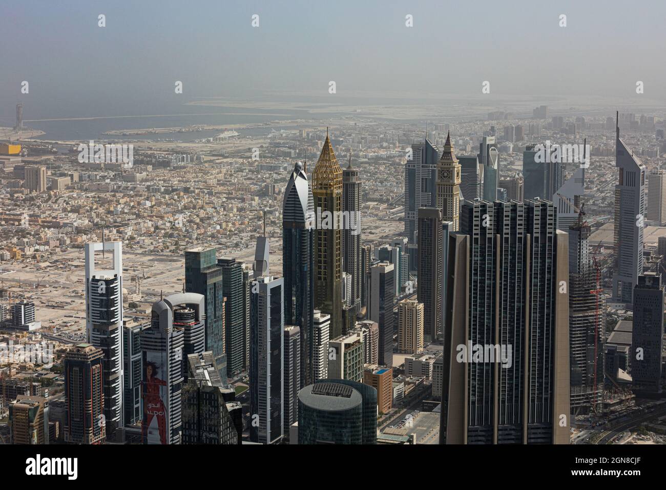 View of Sheikh Zayed Road skyscrapers in Dubai, UAE Stock Photo - Alamy