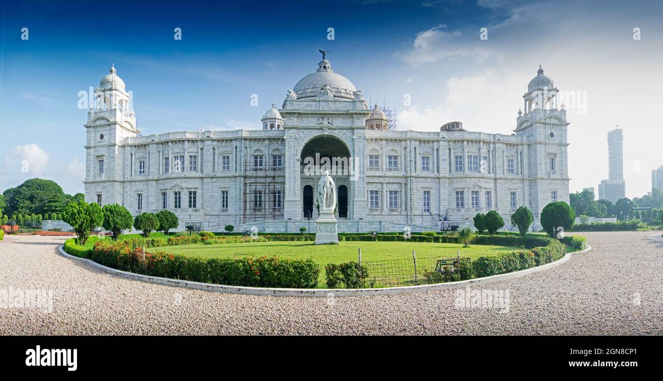 Beautiful panoramic image of Victoria Memorial, Kolkata , Calcutta ...