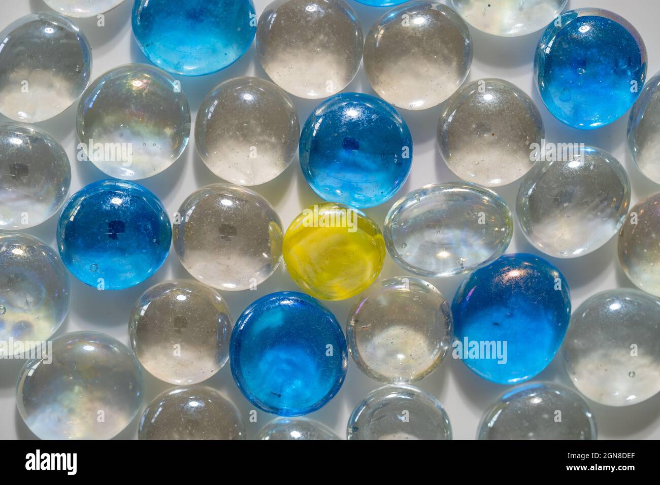 colorful glass pebbles stonesflat lay on a white background Stock Photo ...