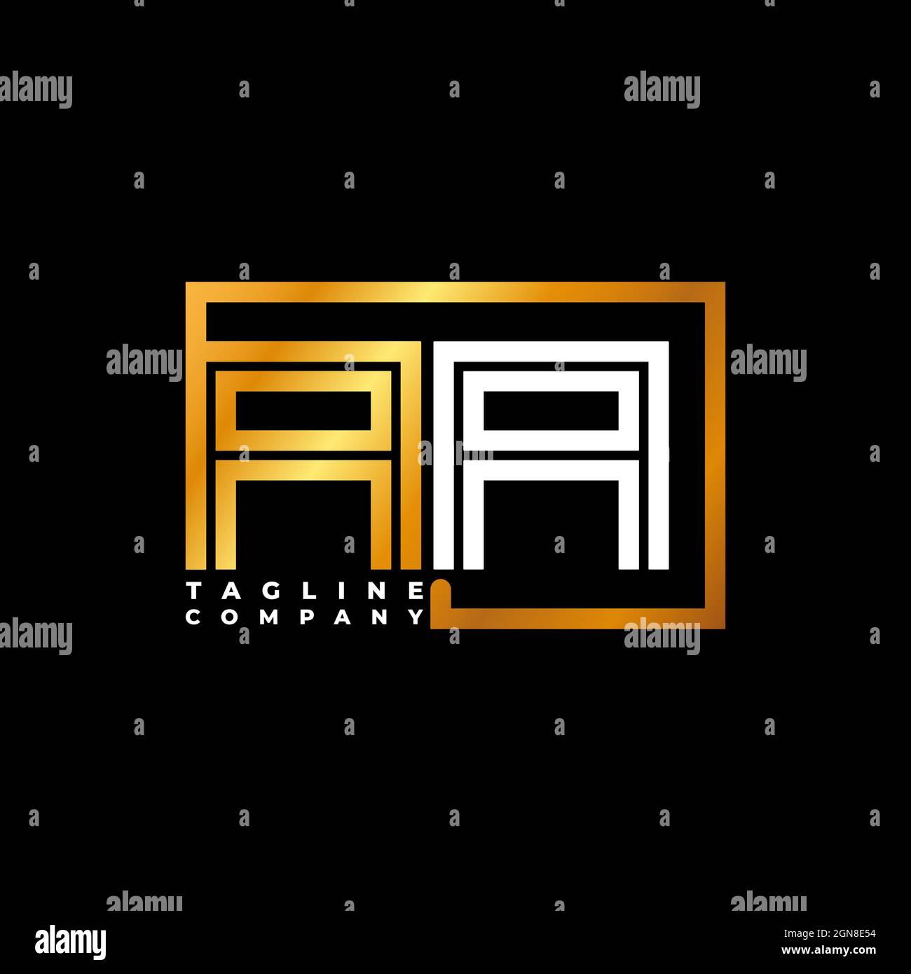 AA Logo letter Geometric Photograph Camera shape style template vector ...