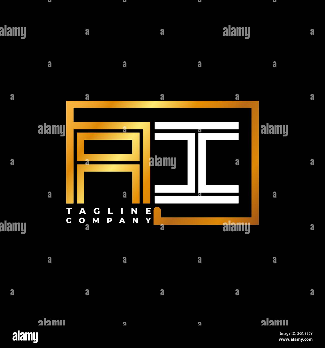 AJ Logo letter Geometric Photograph Camera shape style template vector ...