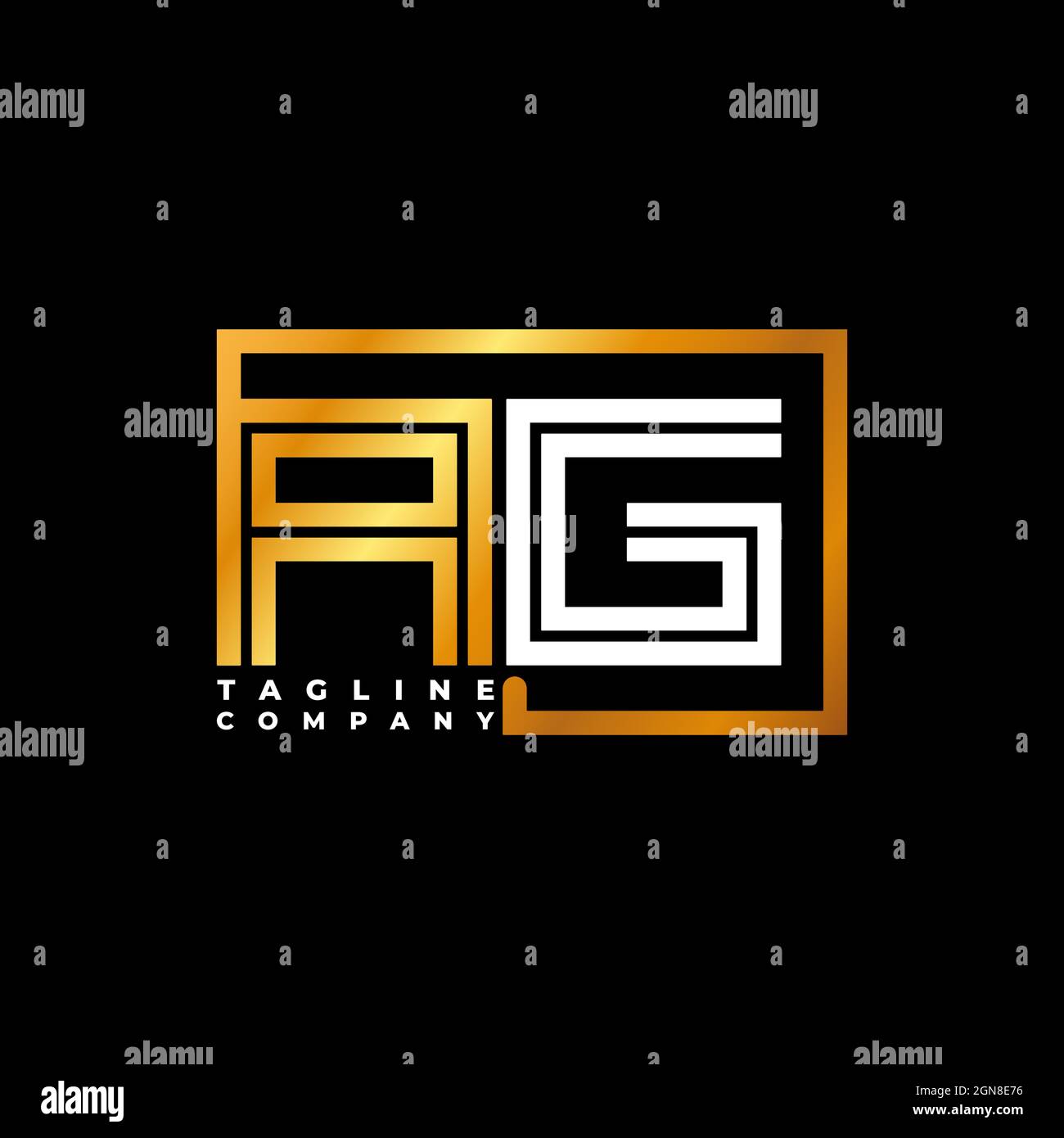 AG Logo letter Geometric Photograph Camera shape style template vector ...