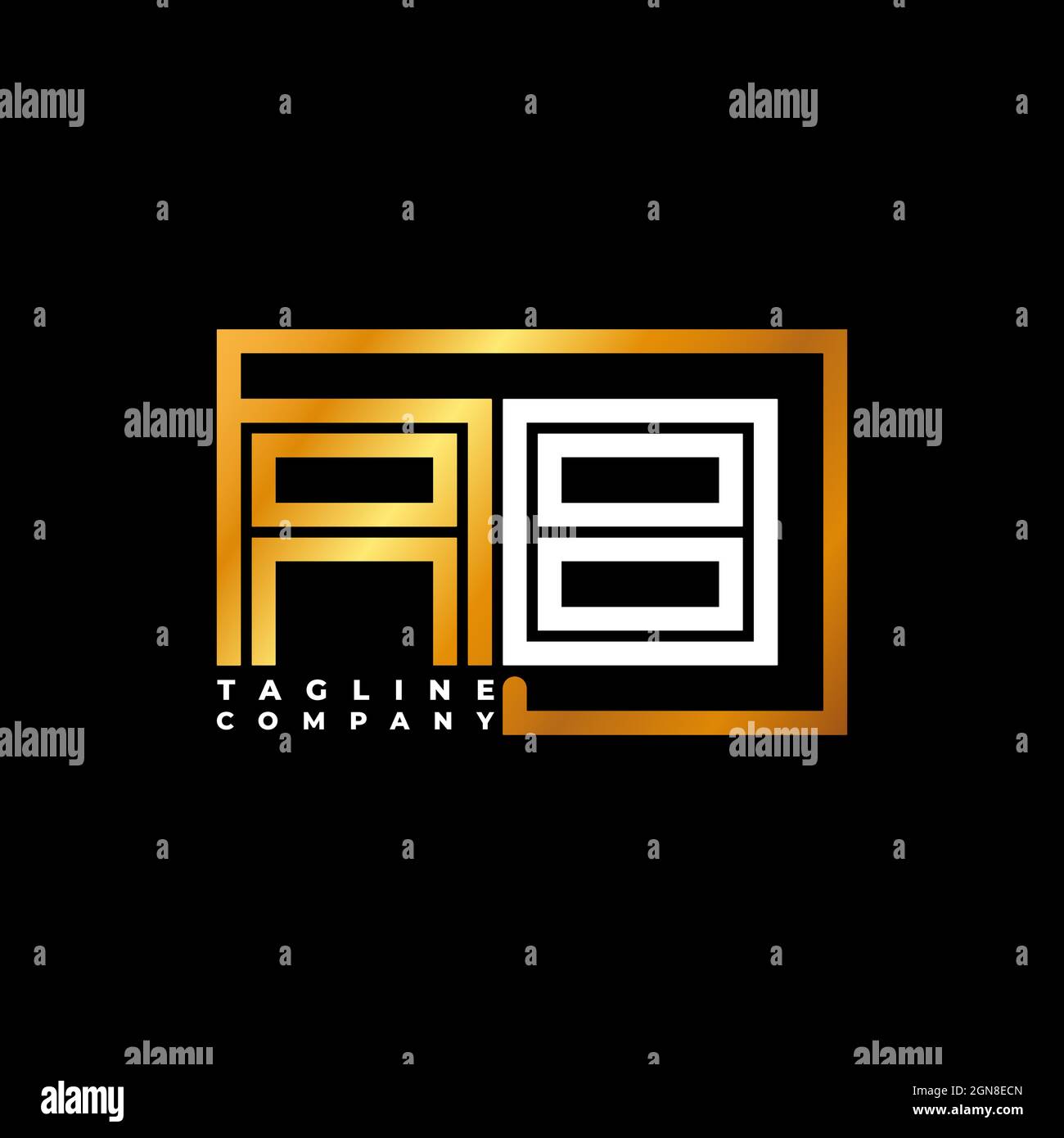 AB Logo letter Geometric Photograph Camera shape style template vector ...