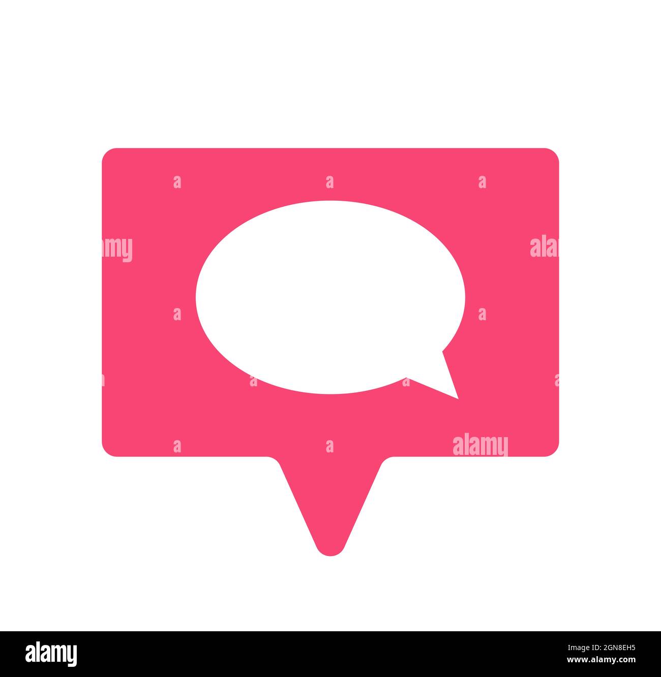 Pink Text Message Icon