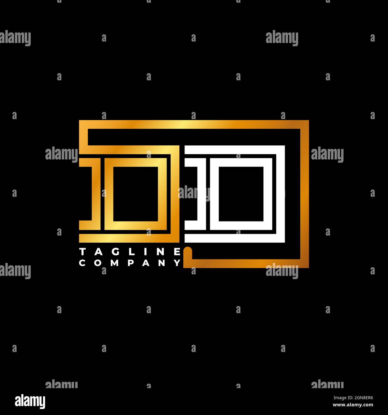 DO Logo letter Geometric Photograph Camera shape style template vector ...